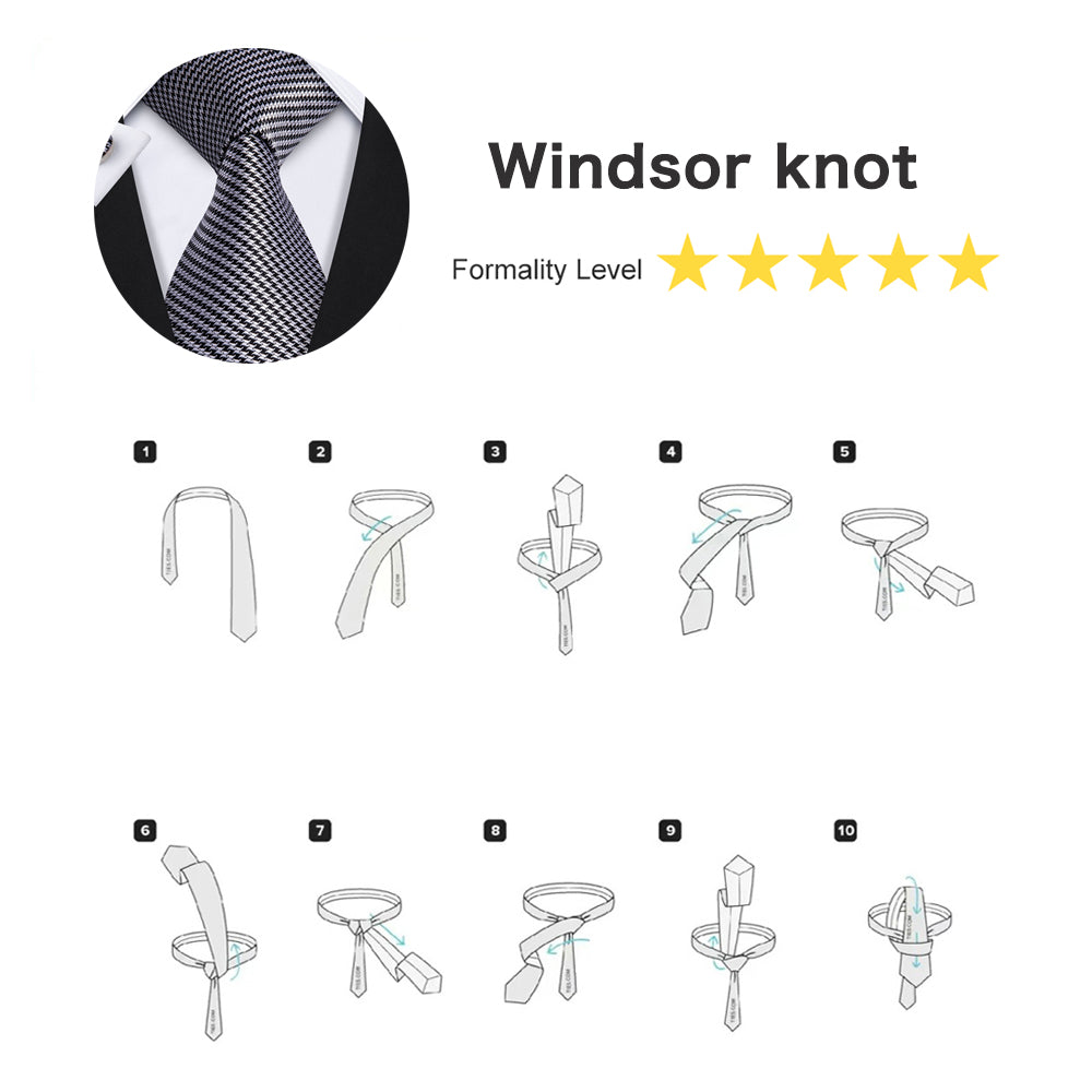 Barry Wang Grey Plaid Tie Mens Necktie Handkerchief Cufflinks Set – Barry. Wang