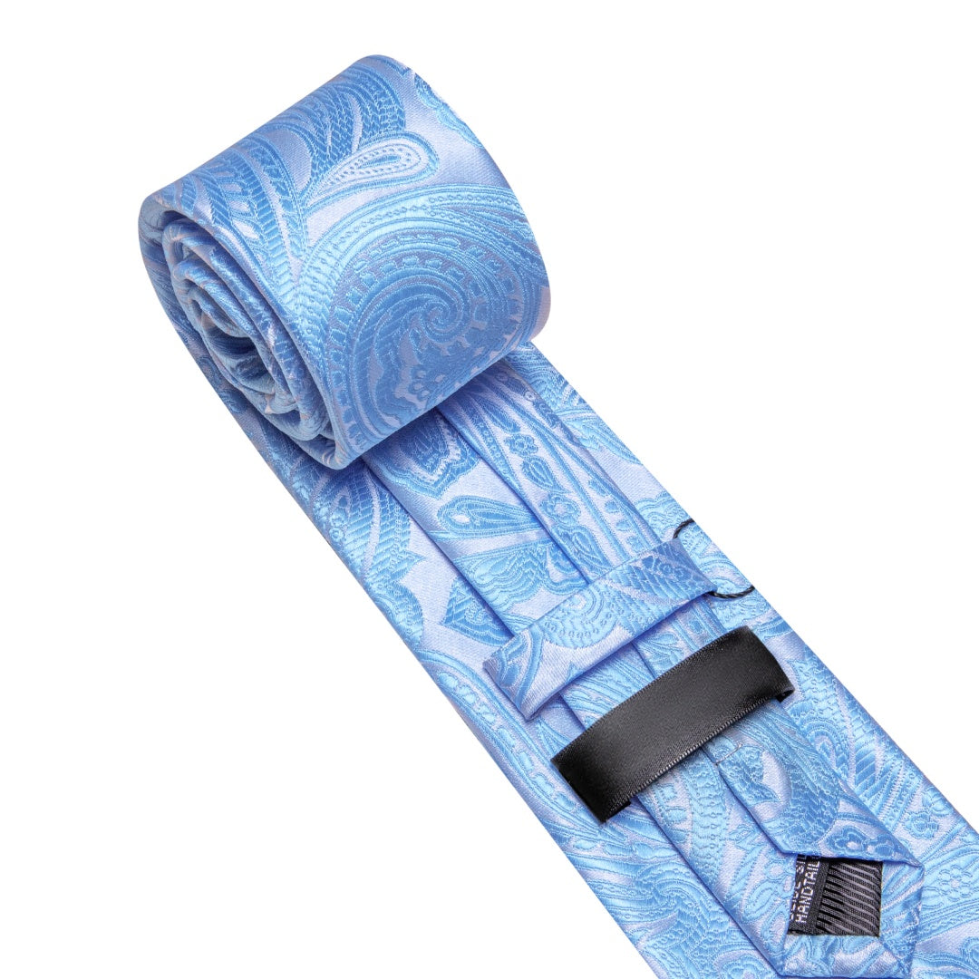Barry Wang Silk Tie Blue Floral Tie Mens Business Necktie for Mens – Barry. Wang